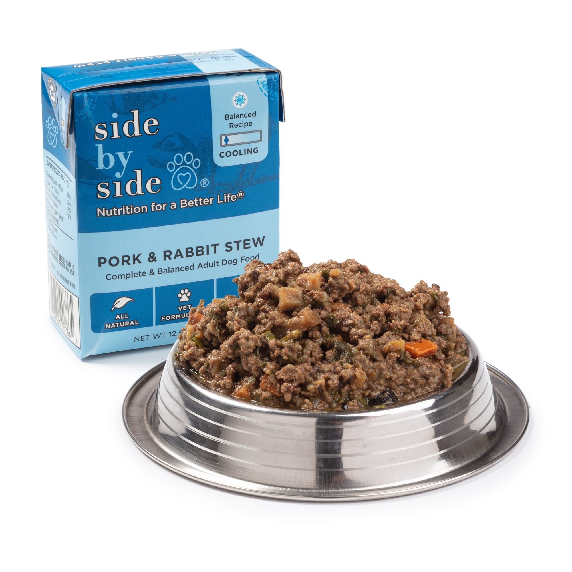Stew for dogs - Pork + Rabbit - Cooling – Side by Side dogs food – Side ...